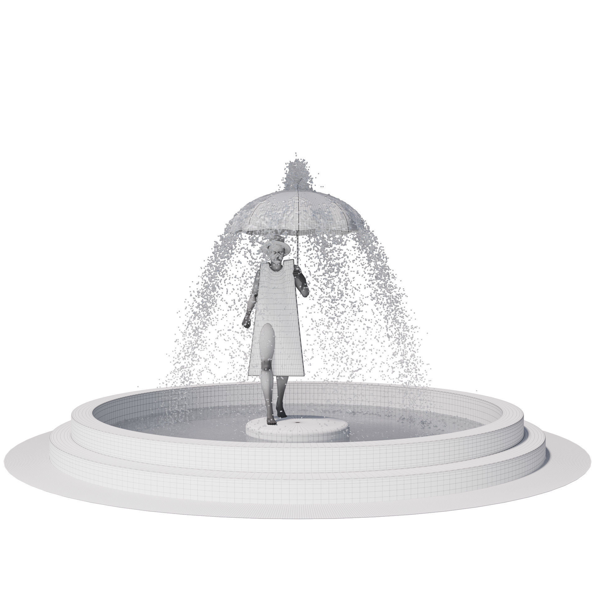 Rain Man Fountain 3D model | CGTrader
