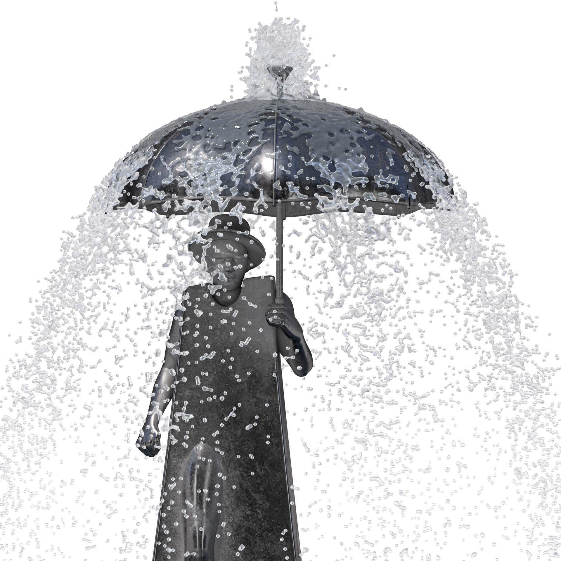 Rain Man Fountain 3D model | CGTrader