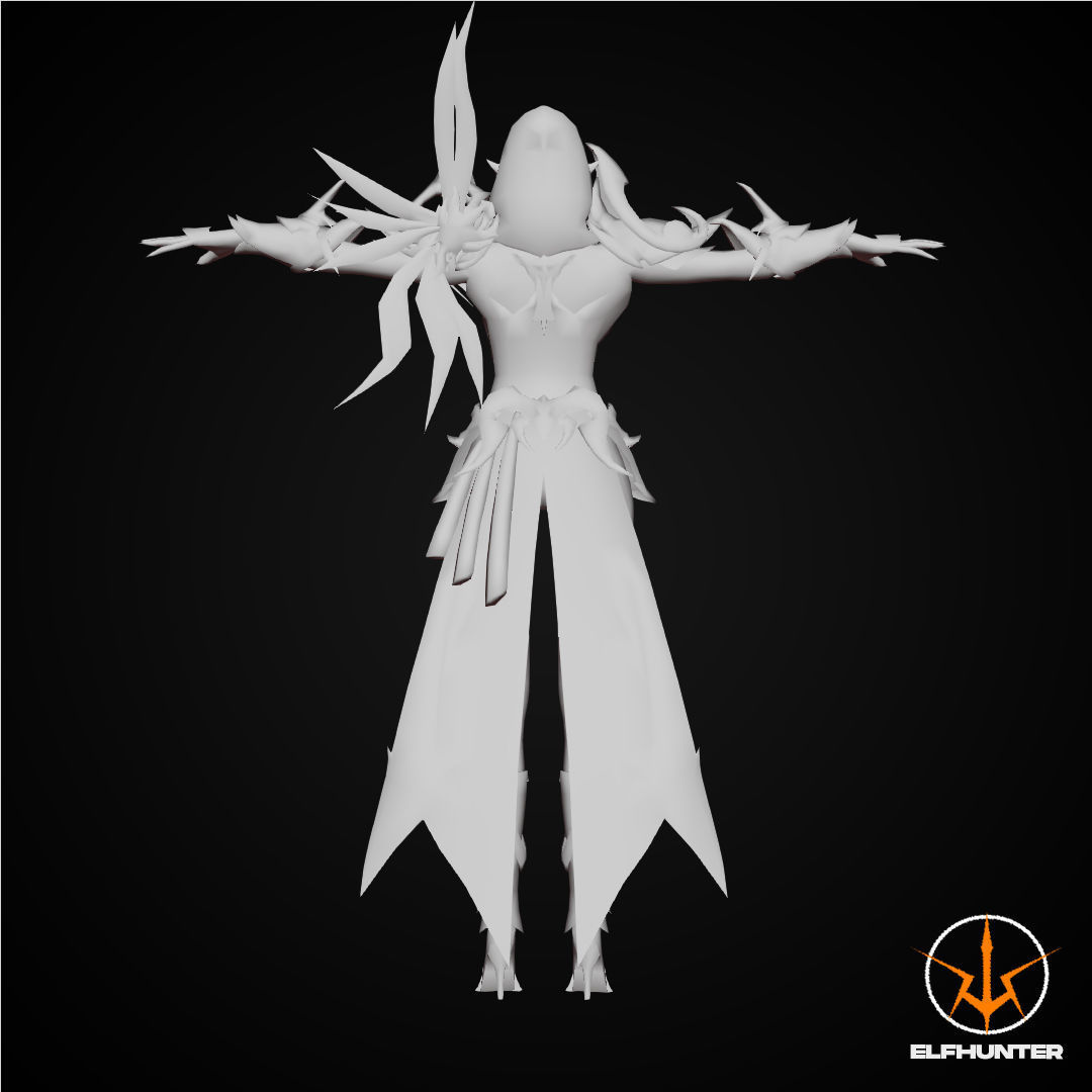 3D model EXCLUSIVE ELF HUNTER EDITION RIGGED CHARACTER ELF DARKNESS VR ...