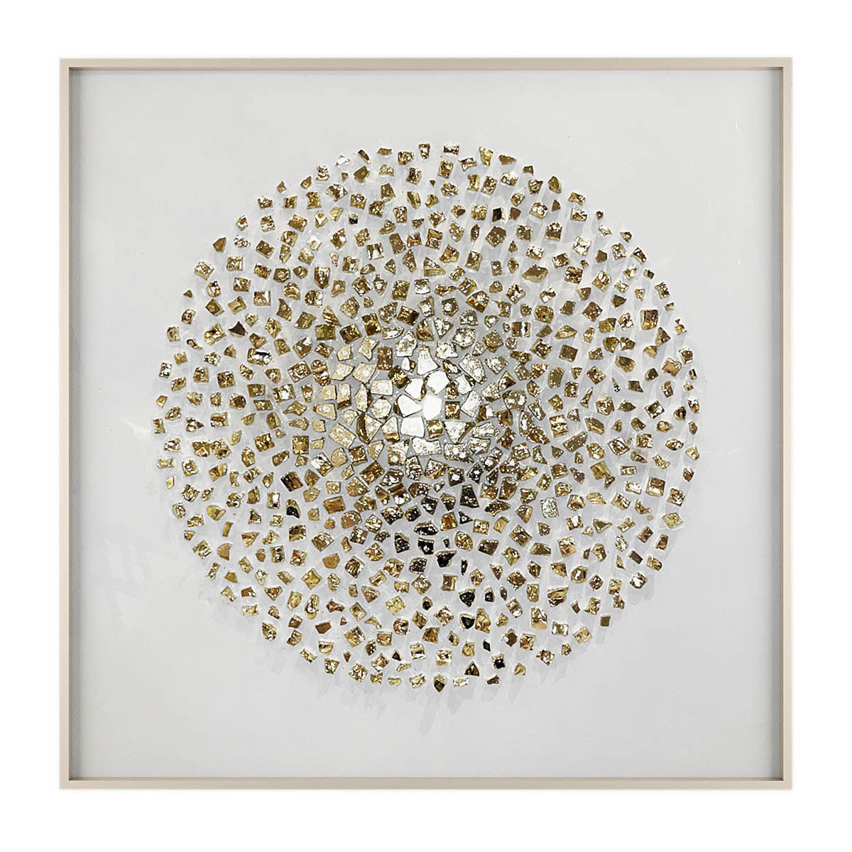 3D model Art319 circular wall art made of gold and silver discs VR / AR ...