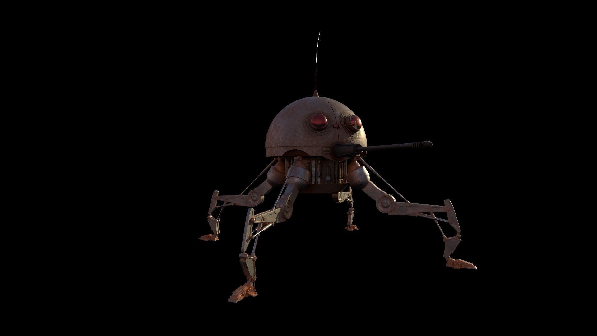 3D model Dwarf Spider Droid VR / AR / low-poly | CGTrader