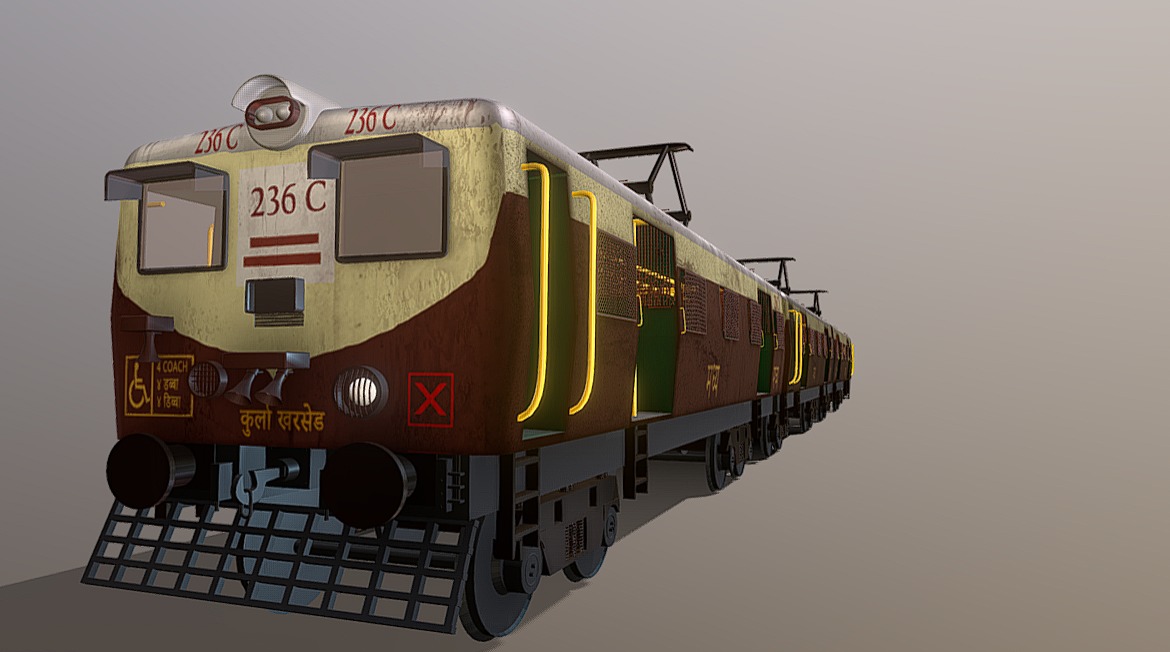 3D model Old Mumbai Local Train VR / AR / low-poly | CGTrader