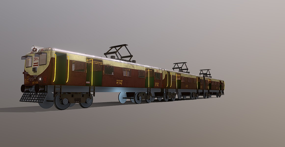 3D model Old Mumbai Local Train VR / AR / low-poly | CGTrader