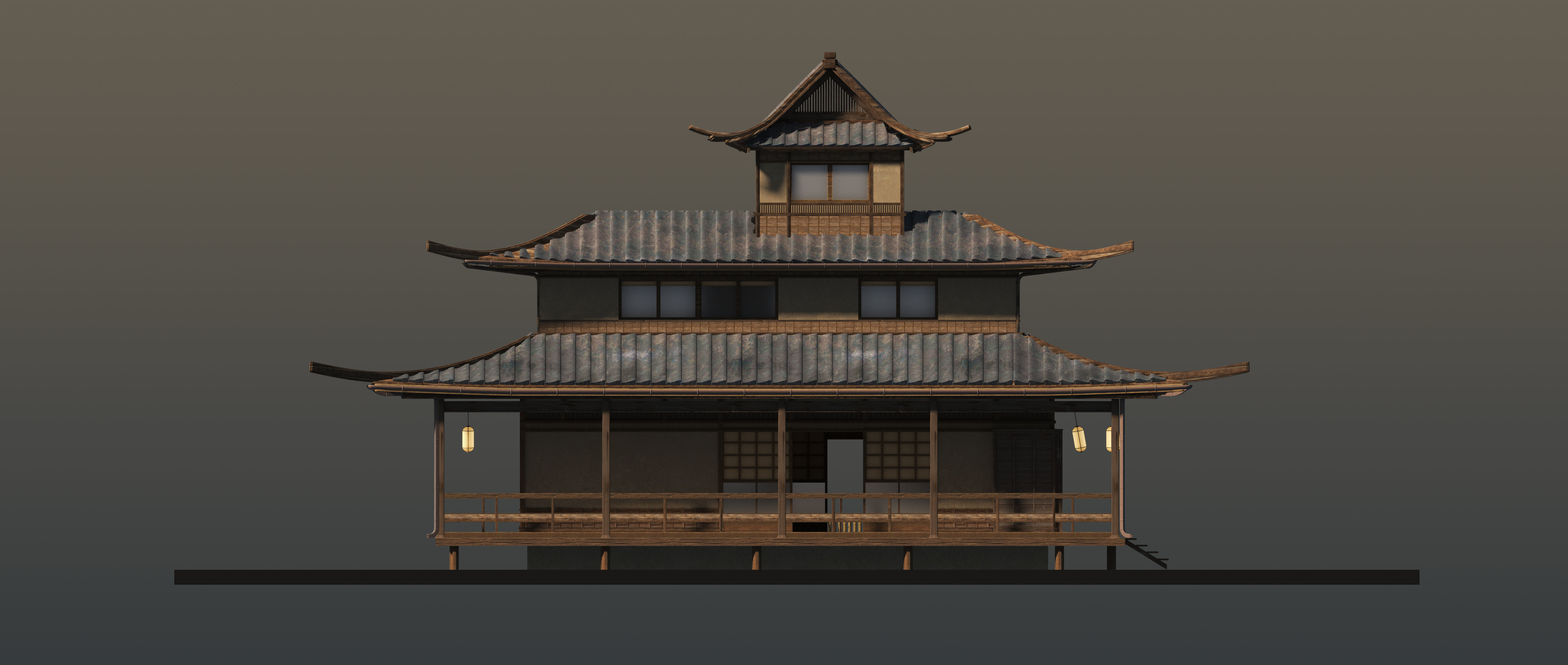 Japanese House 3D model | CGTrader
