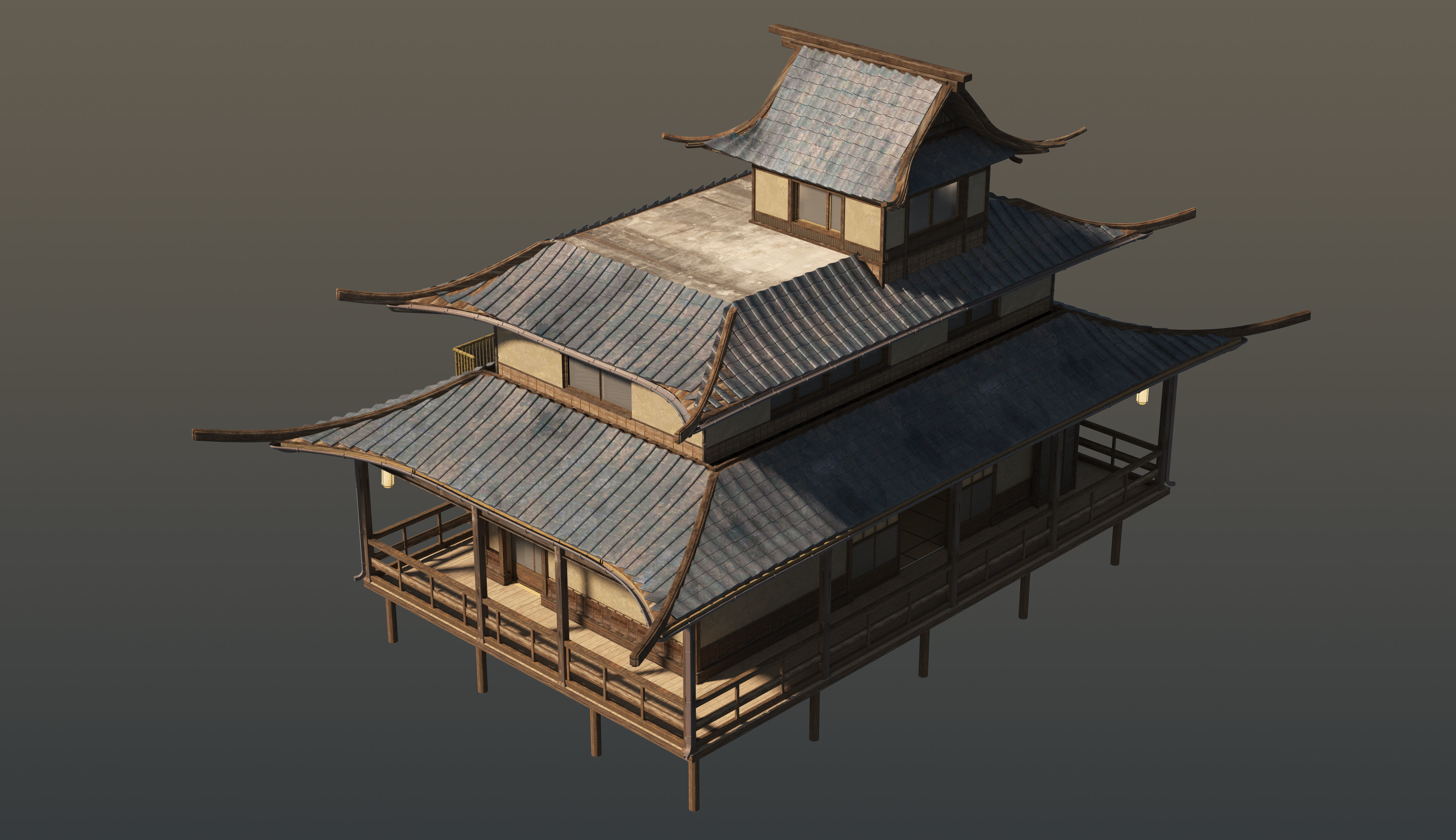 Japanese House 3D model | CGTrader