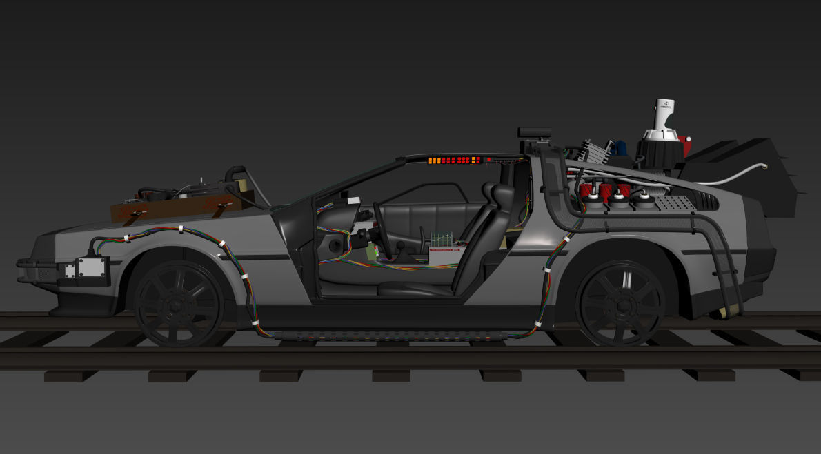 Delorean Time Machine Episode 3 Railroad 3D model | CGTrader