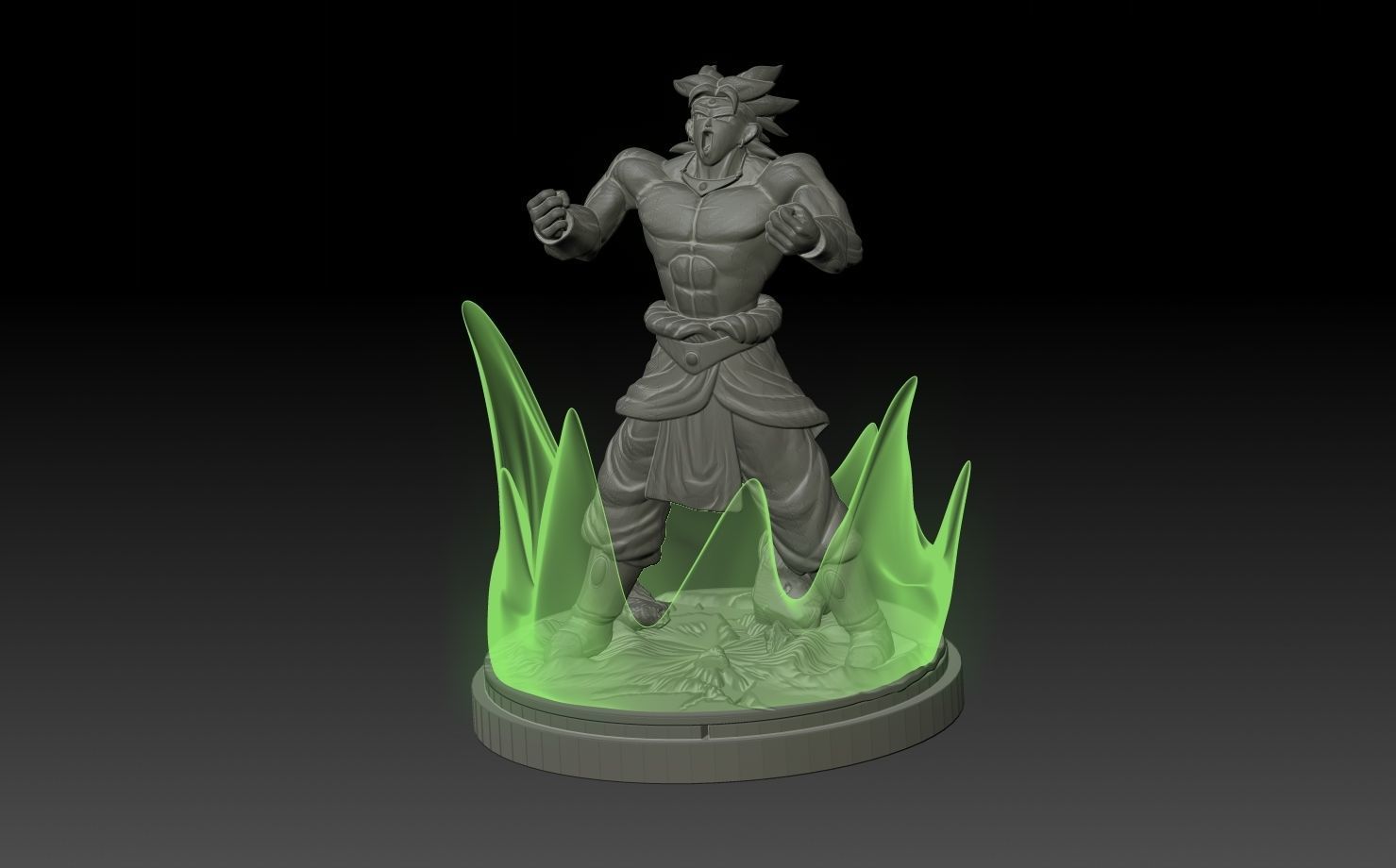 Broly Anime base form 3D model 3D printable | CGTrader