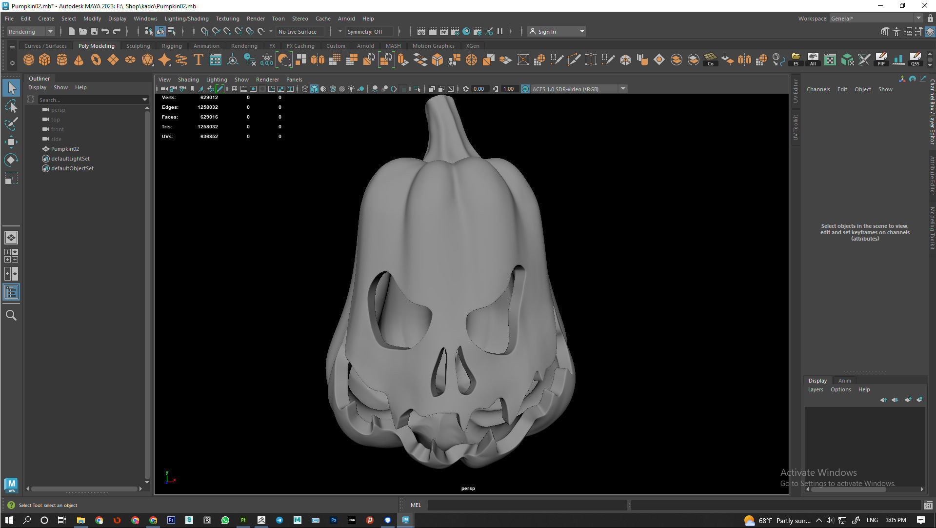 Pumpkin--printable-- halloween pumpkin 3D model | CGTrader
