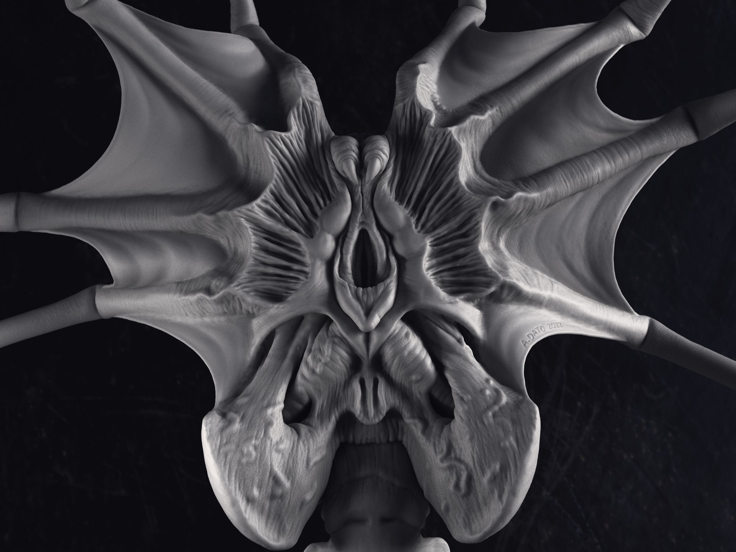 Alien Queen FaceHugger Sculpture Printable 3D Model 3D model 3D ...