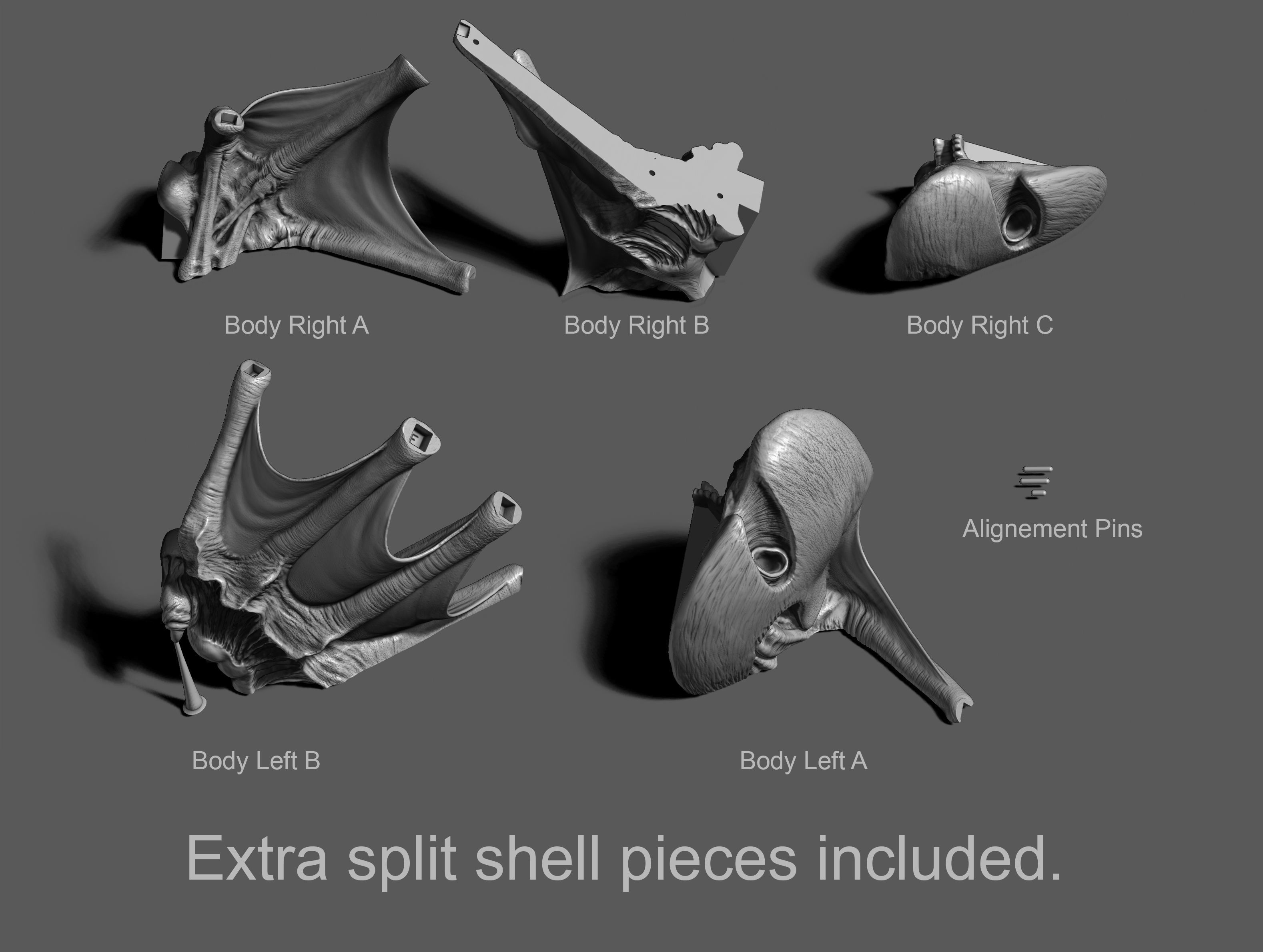 Alien Queen FaceHugger Sculpture Printable 3D Model 3D model 3D ...