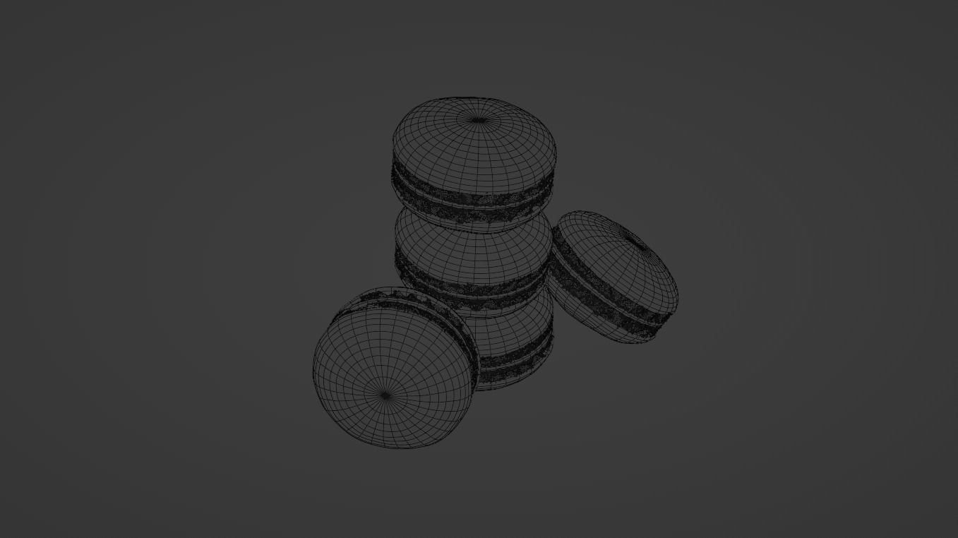 Macarons colorful macaroons free 3D model | CGTrader