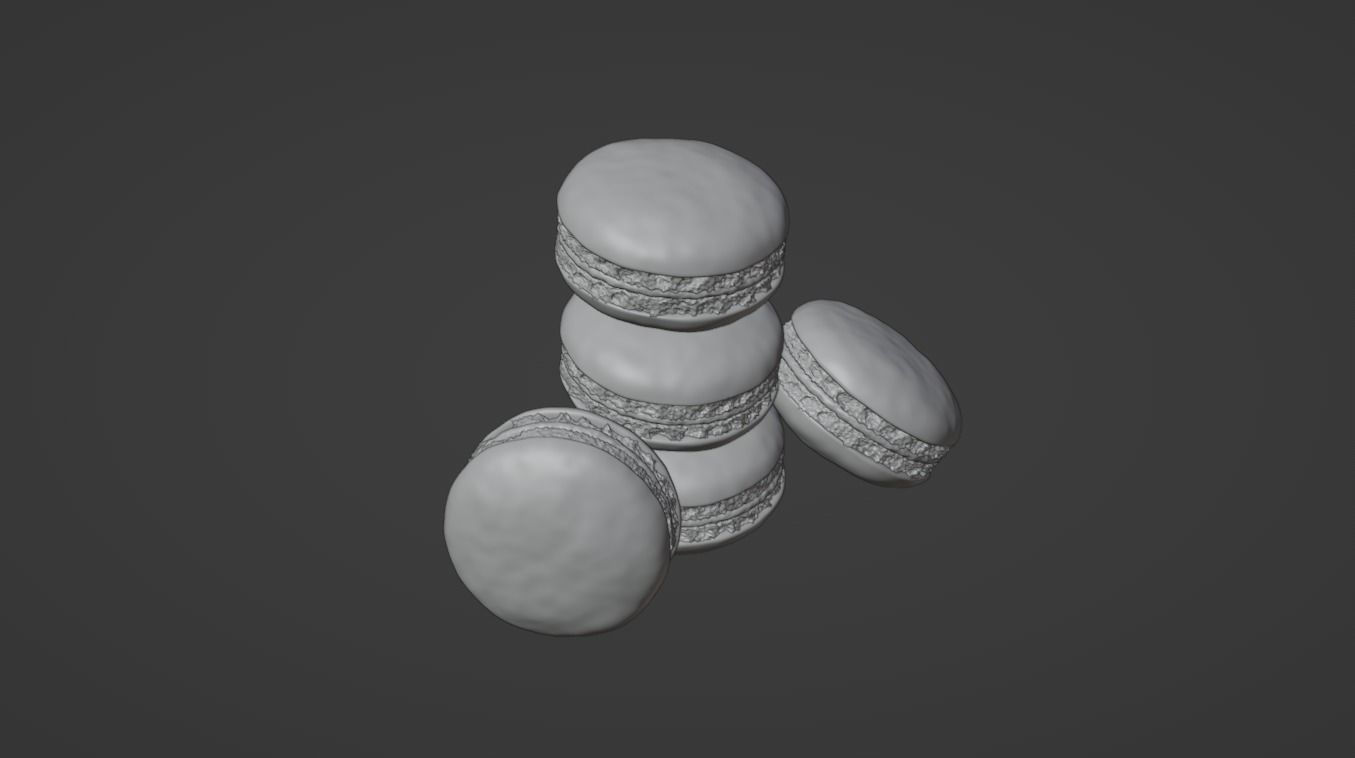 Macarons colorful macaroons free 3D model | CGTrader