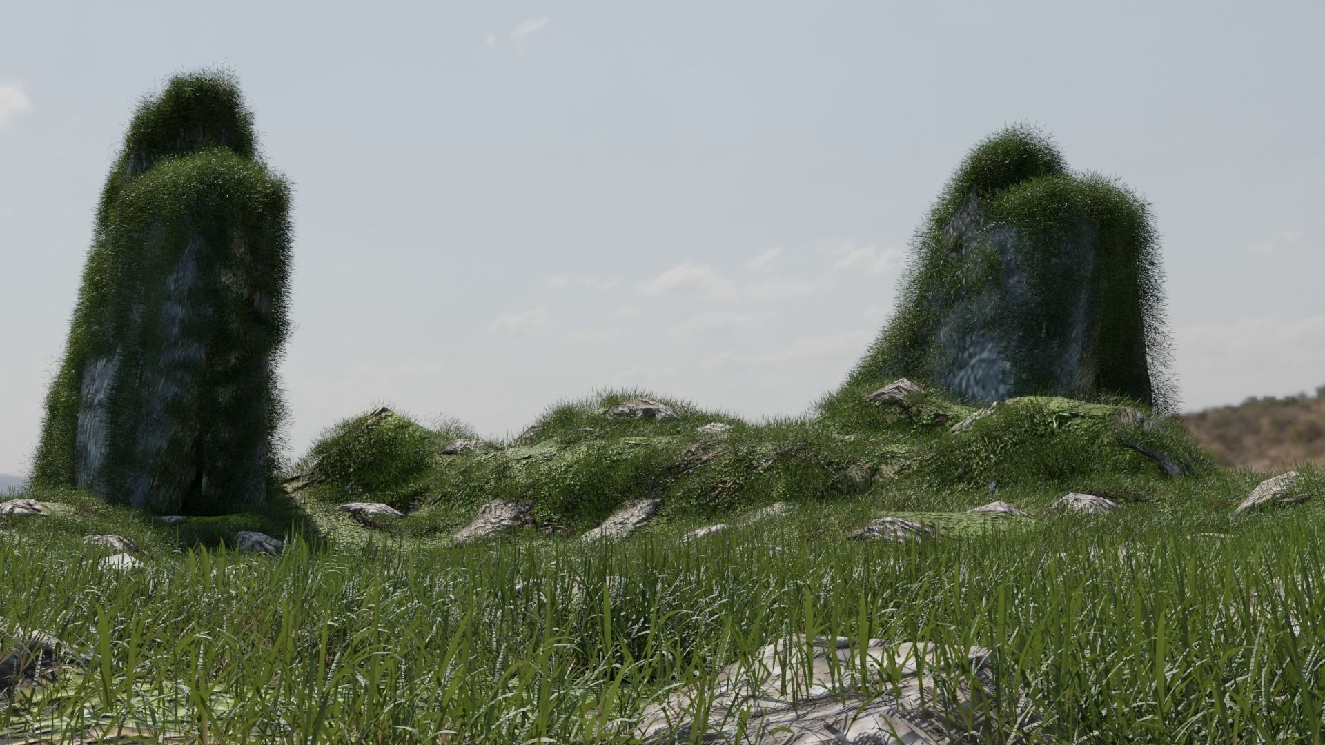 Grass mountains 3D model | CGTrader