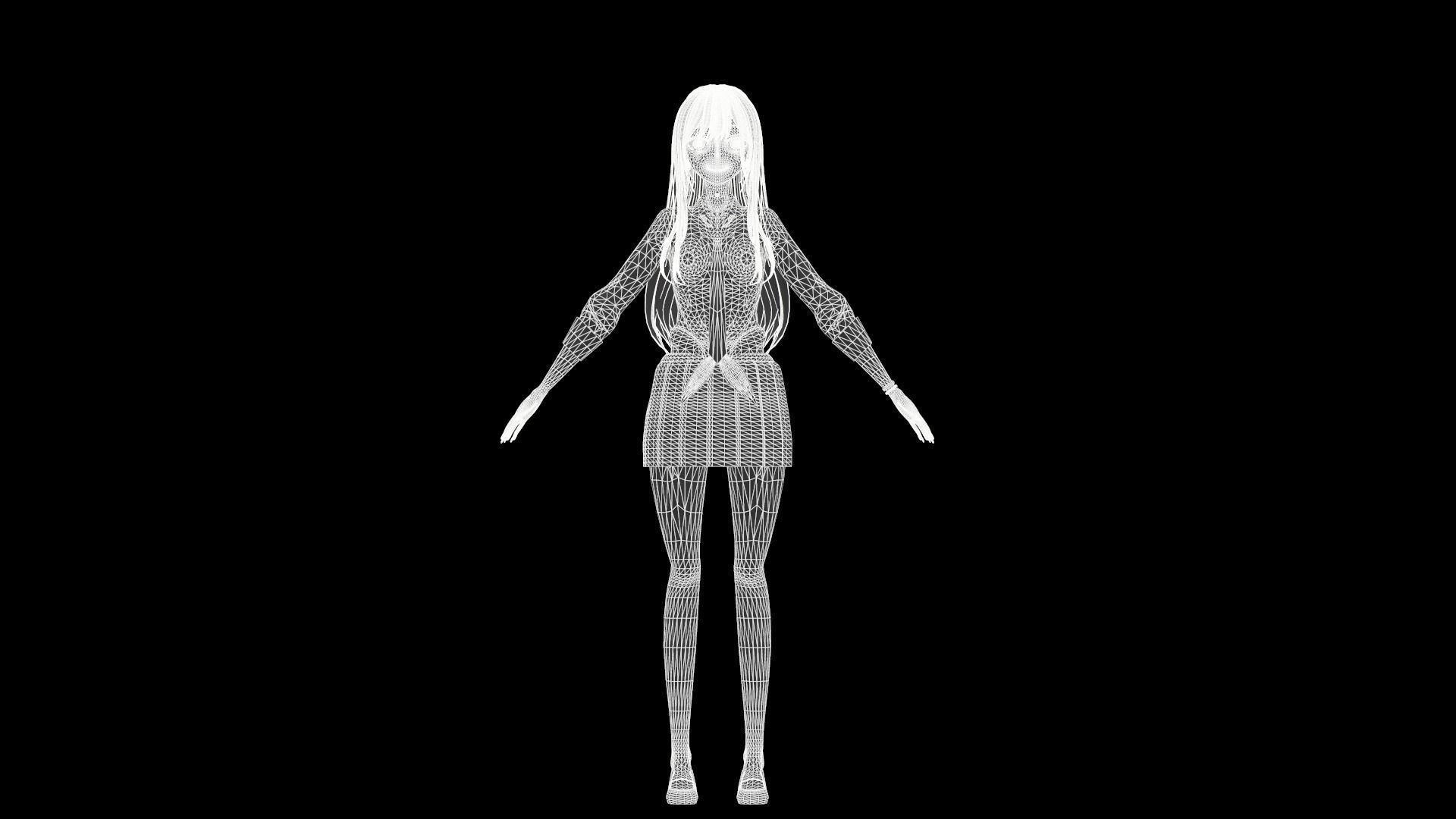 3D model Anime Marin Kitagawa Rigging VR / AR / low-poly | CGTrader