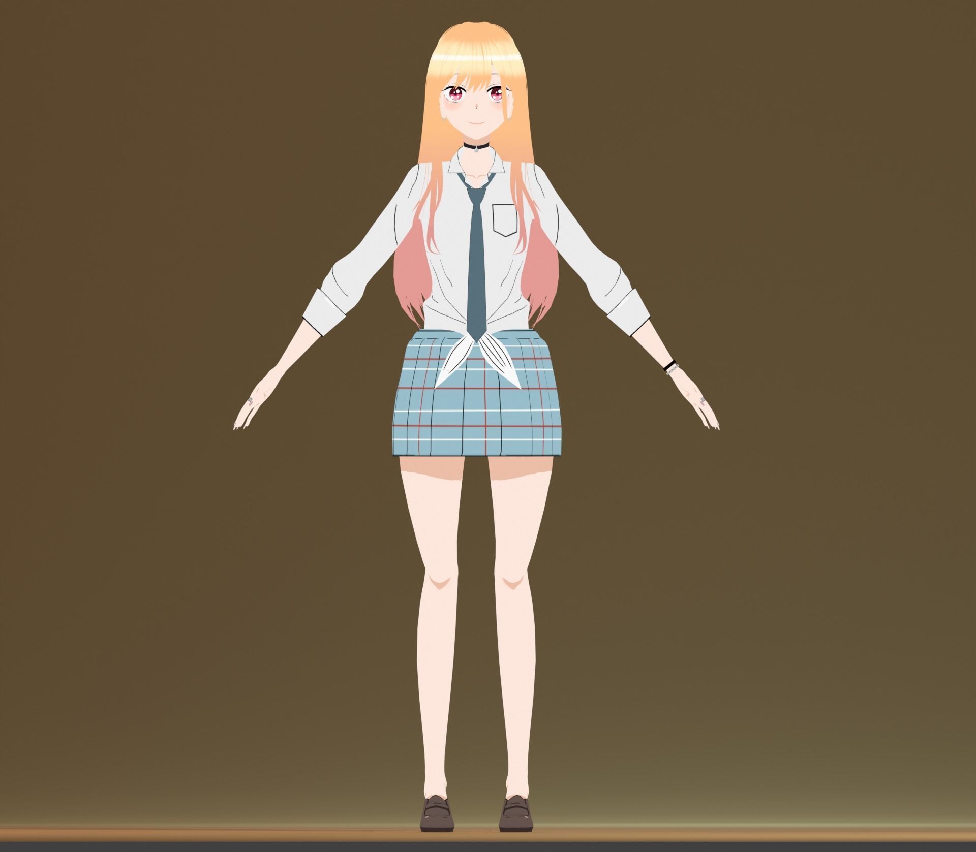 3D model Anime Marin Kitagawa Rigging VR / AR / low-poly | CGTrader