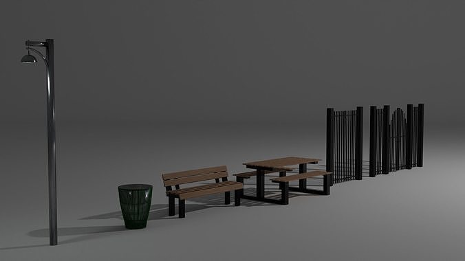 Game Ready Park Pack 3D model | CGTrader