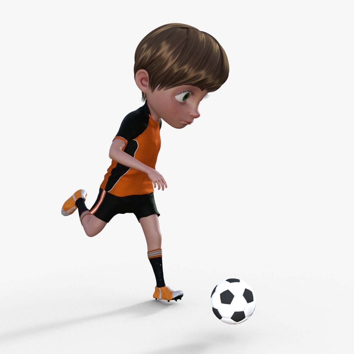 Cartoon Footballer Boy Rigged 3D model rigged | CGTrader