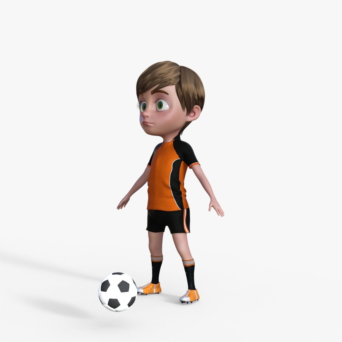Cartoon Footballer Boy Rigged 3D model rigged | CGTrader