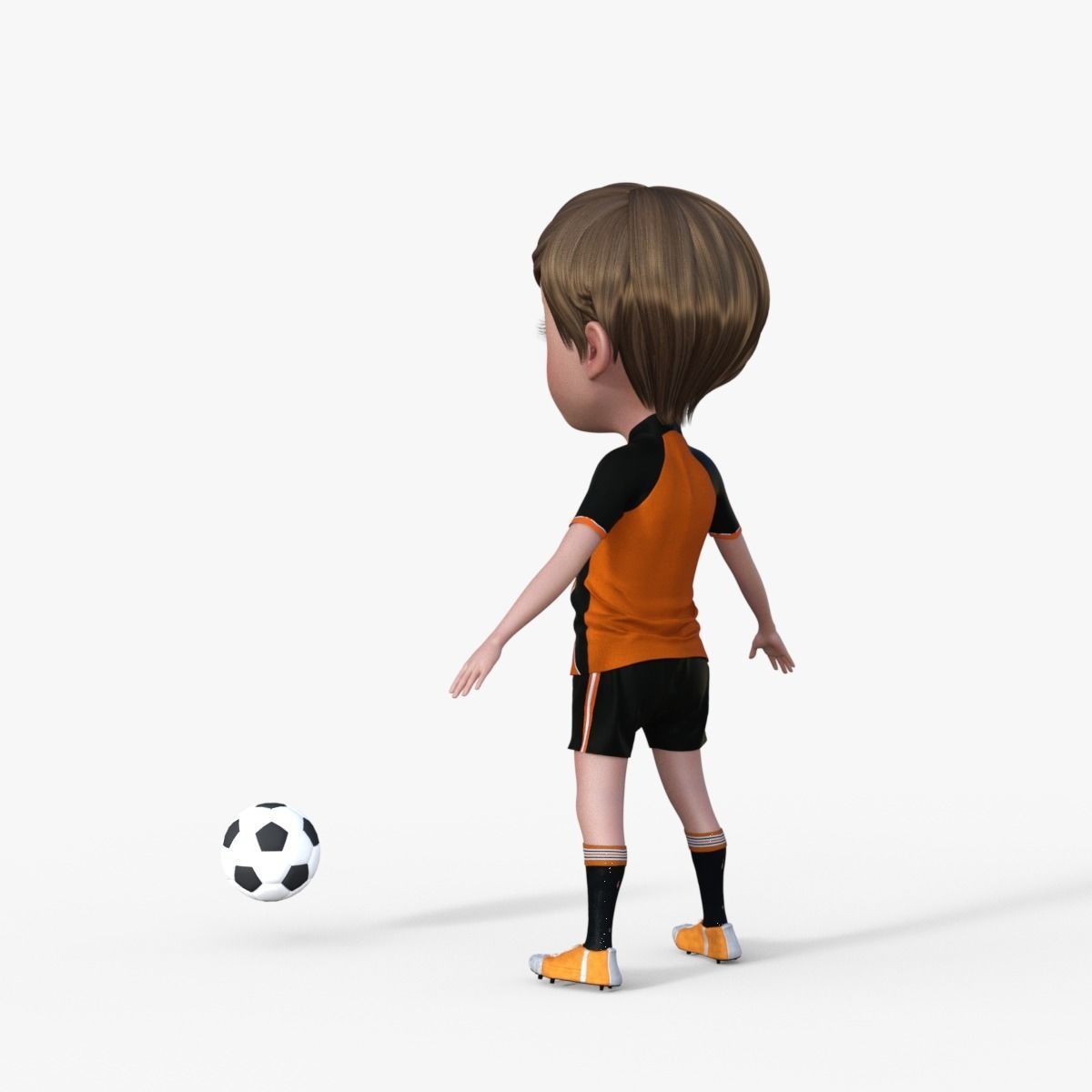 Cartoon Footballer Boy Rigged 3D model rigged | CGTrader