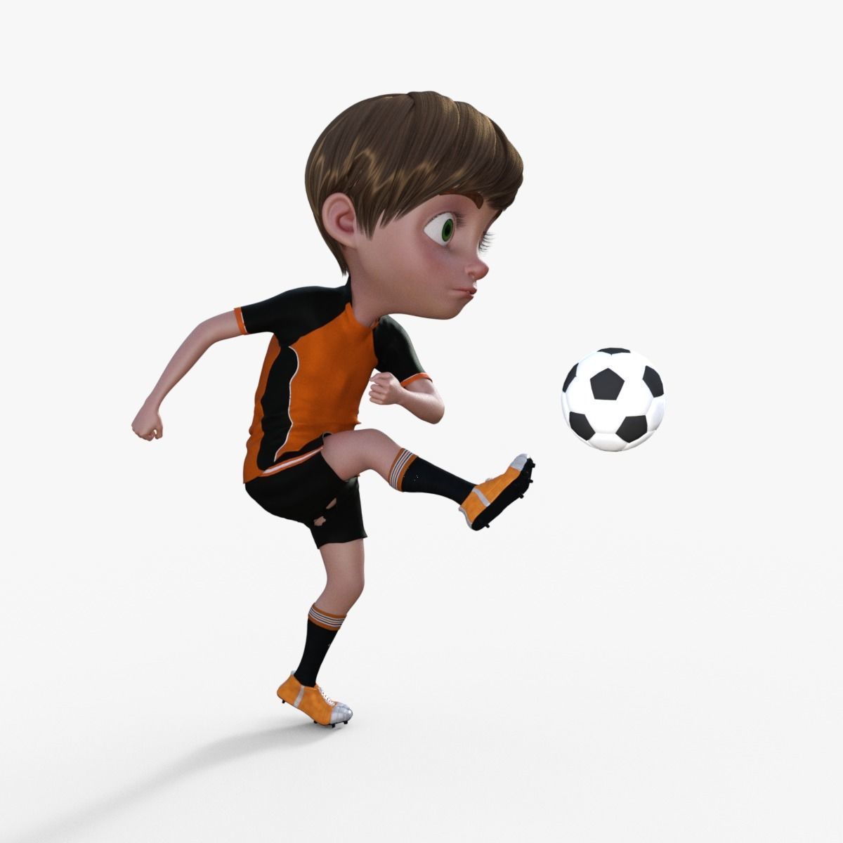 Cartoon Footballer Boy Rigged 3D model rigged | CGTrader