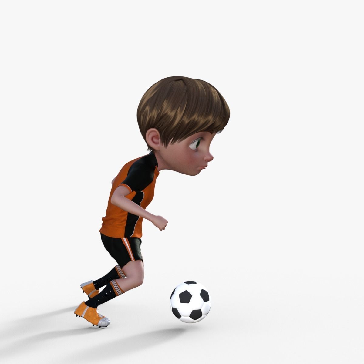 Cartoon Footballer Boy Rigged 3D model rigged | CGTrader