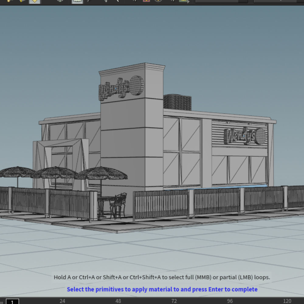 Wends fast food restaurant 3D model | CGTrader