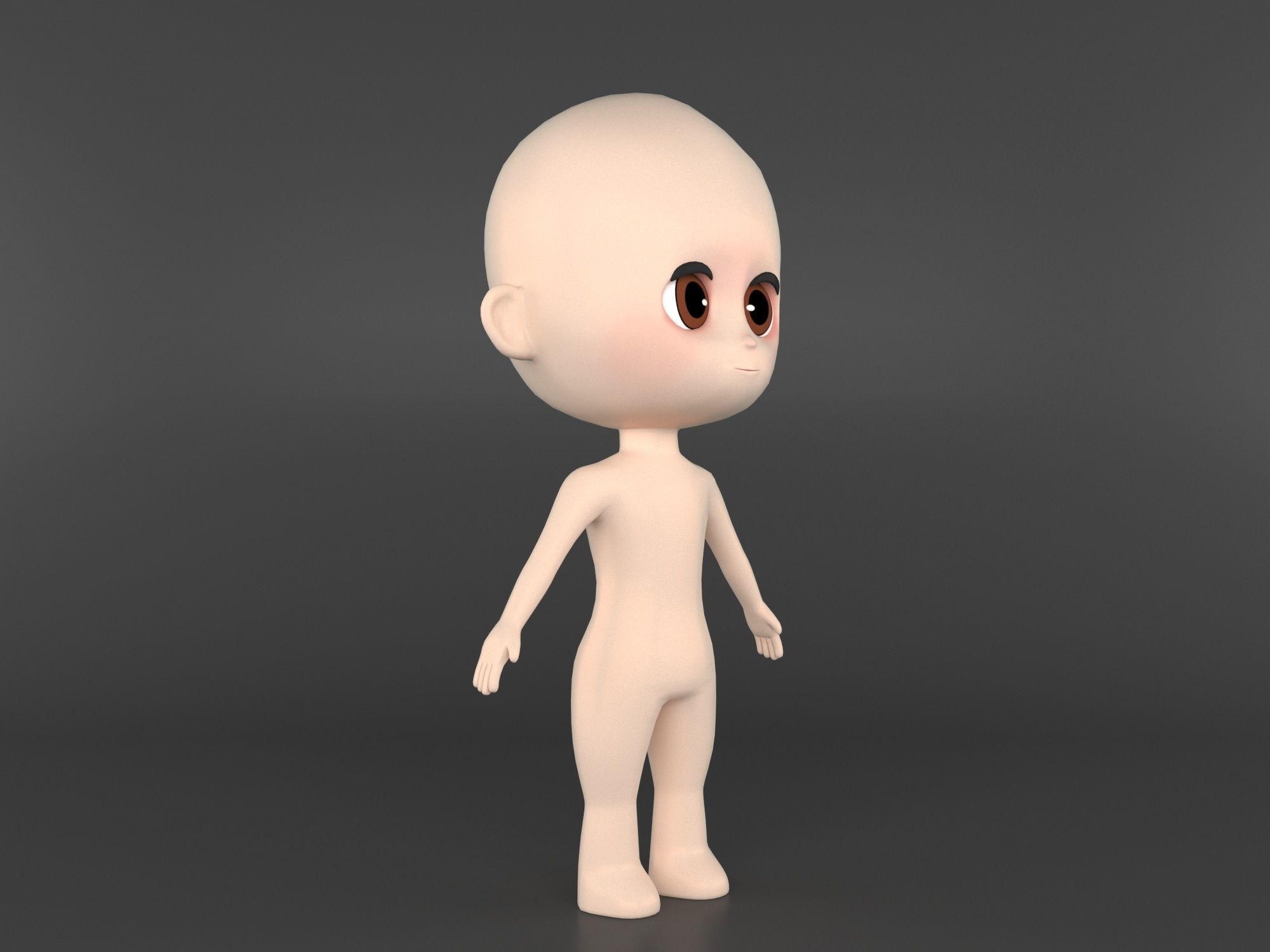 character chibi 3d model 3D model | CGTrader