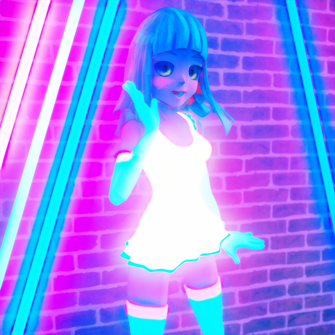 Anime Girl Sinon Collection for Poser 6 and above 3D model rigged ...