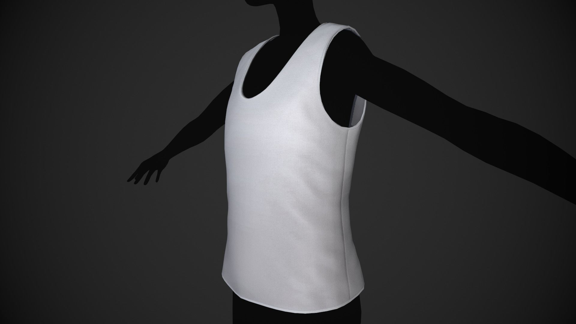 3D model White Tank Top VR / AR / low-poly | CGTrader