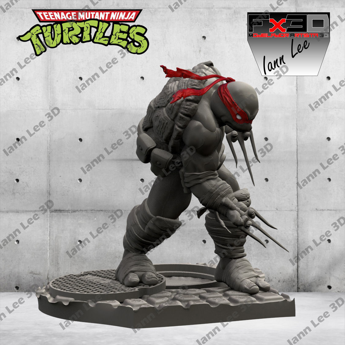 TMNT Rafael Tortuga Ninja Fan Art 3D model 3D printable | CGTrader