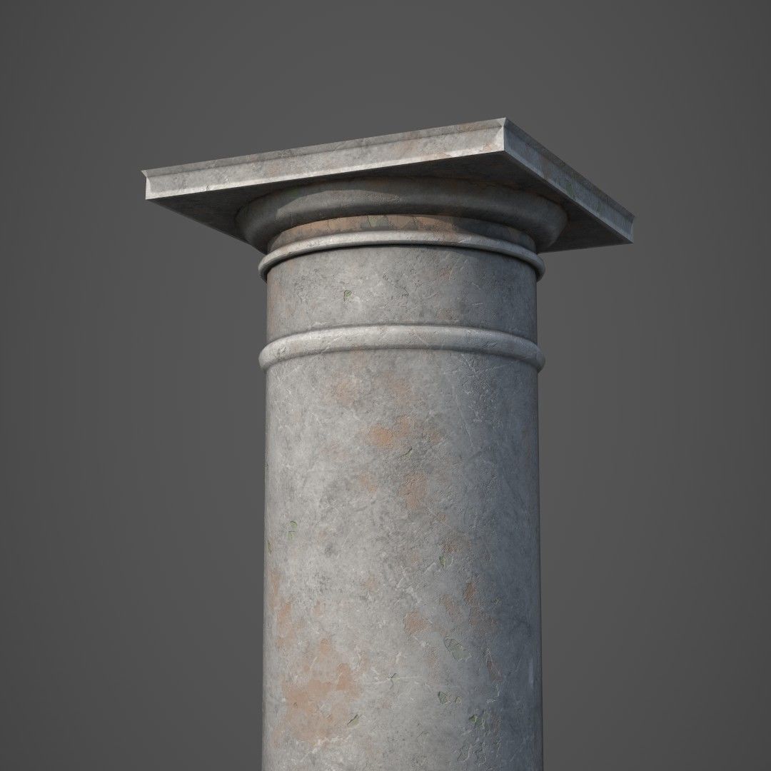 3D model Tuscan Style Column old vintage VR / AR / low-poly | CGTrader