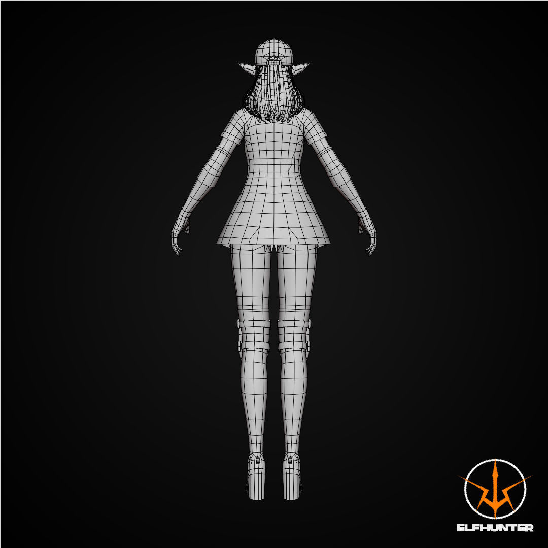 3D model EXCLUSIVE ELF HUNTER EDITION RIGGED CHARACTER ELF BASEBALL VR ...