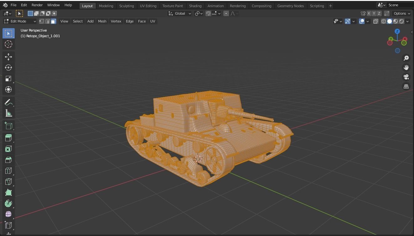 Base Mesh Tank Free Download free VR / AR / low-poly 3D model | CGTrader