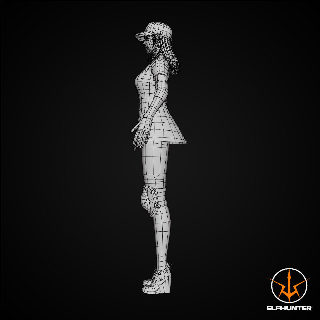 3D model EXCLUSIVE ELF HUNTER EDITION RIGGED CHARACTER ELF BASEBALL VR ...