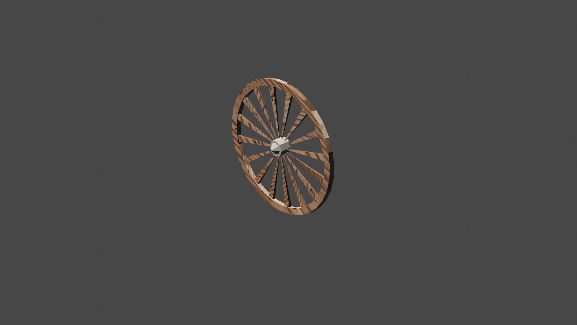 VINTAGE WOODEN CART WHEEL 3D model | CGTrader