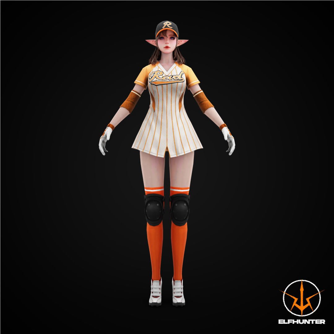 3D model EXCLUSIVE ELF HUNTER EDITION RIGGED CHARACTER ELF BASEBALL VR ...