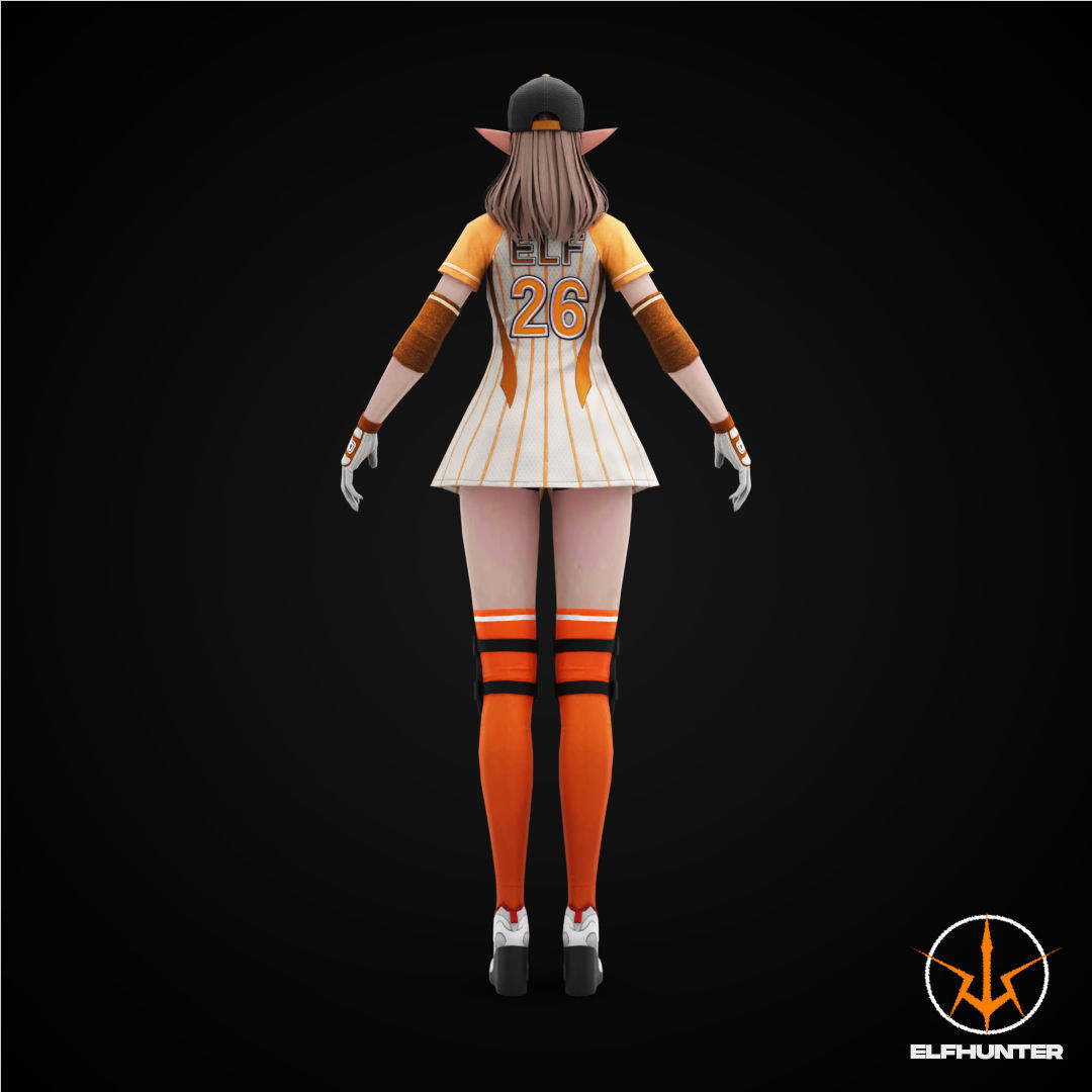 3D model EXCLUSIVE ELF HUNTER EDITION RIGGED CHARACTER ELF BASEBALL VR ...