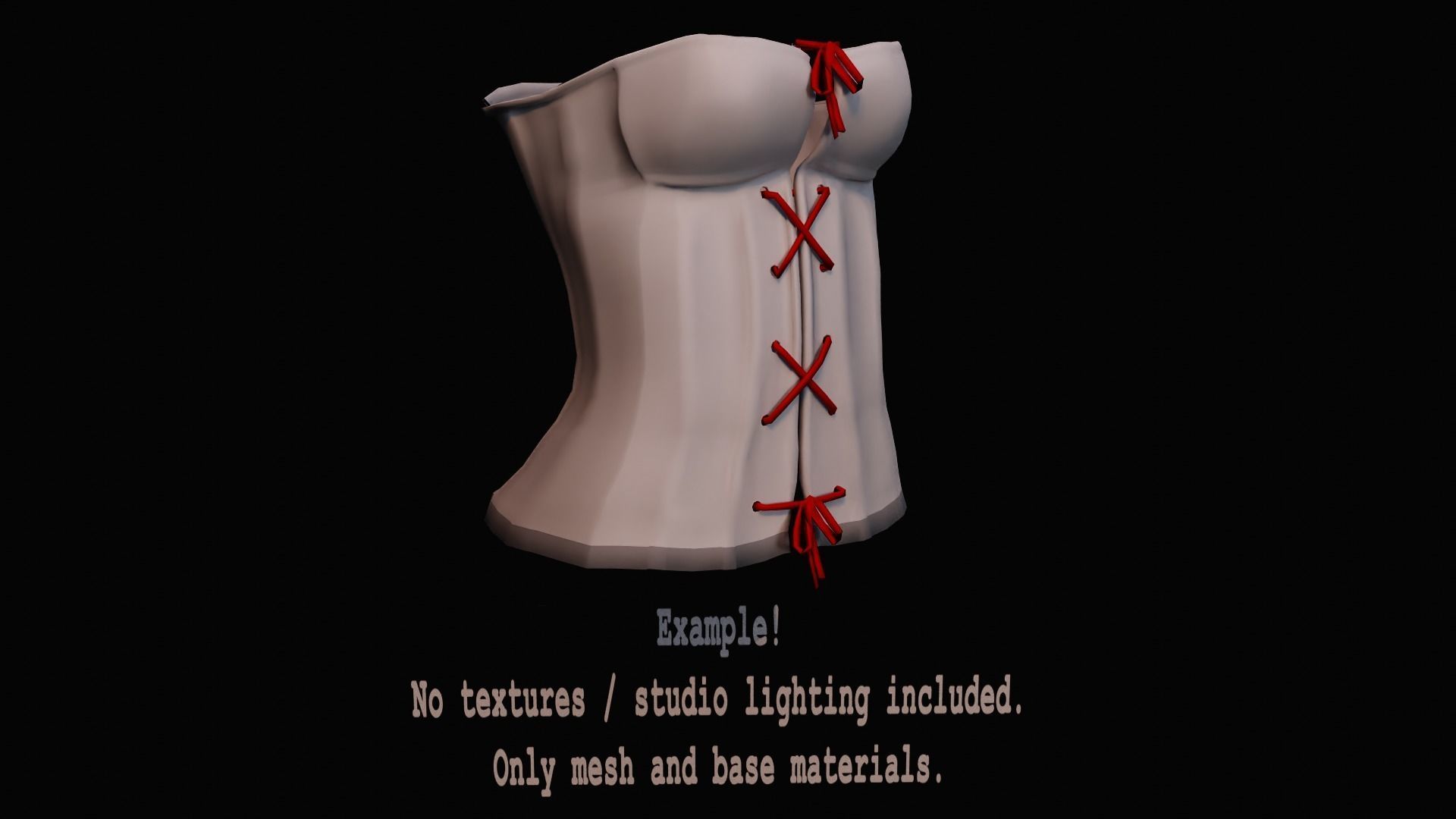 Base mesh Corset with or without straps CC BY 3D model | CGTrader
