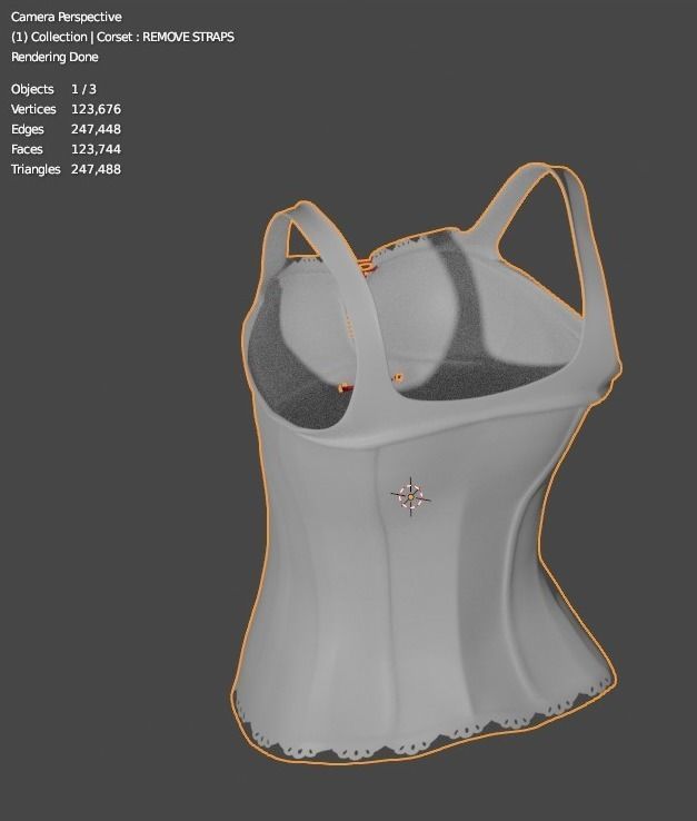 Base mesh Corset with or without straps CC BY 3D model | CGTrader
