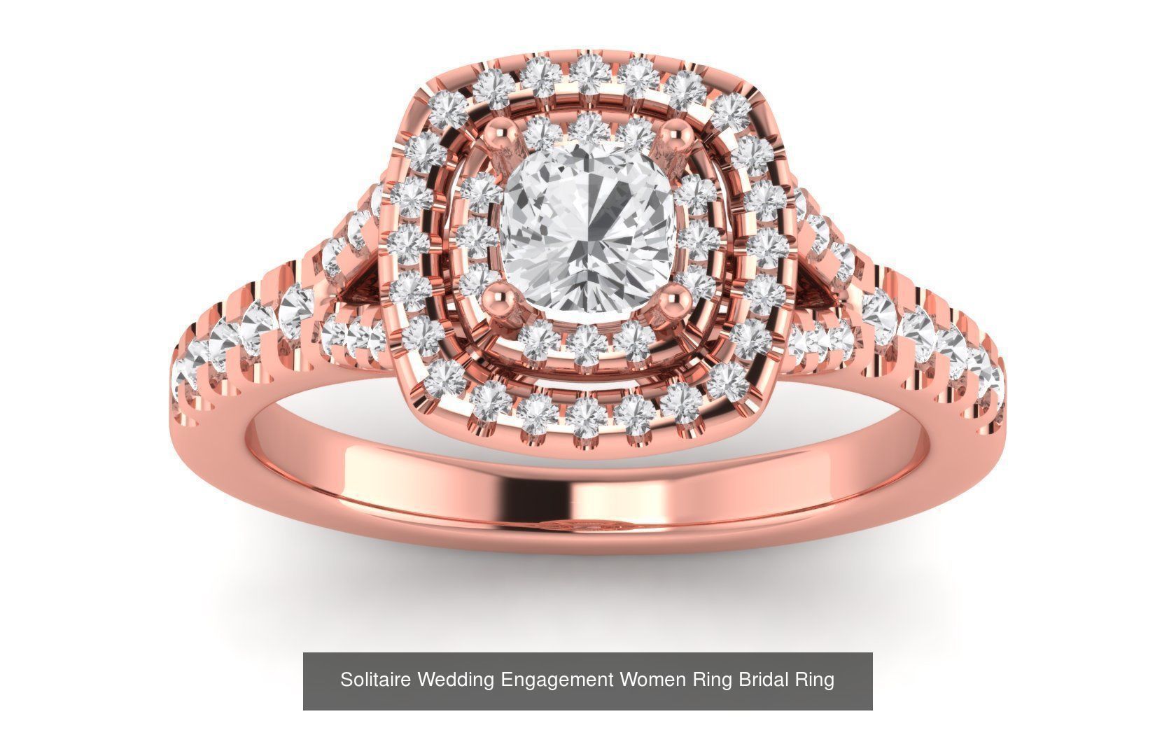 108 Square Shape Hole Women Ring Collection | CGTrader