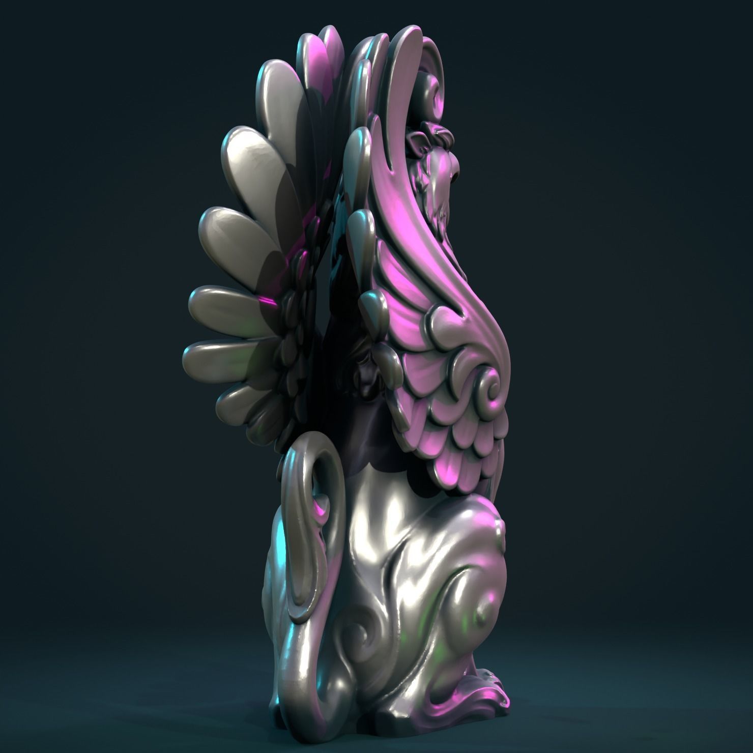 Griffon griffin 3D model 3D printable | CGTrader