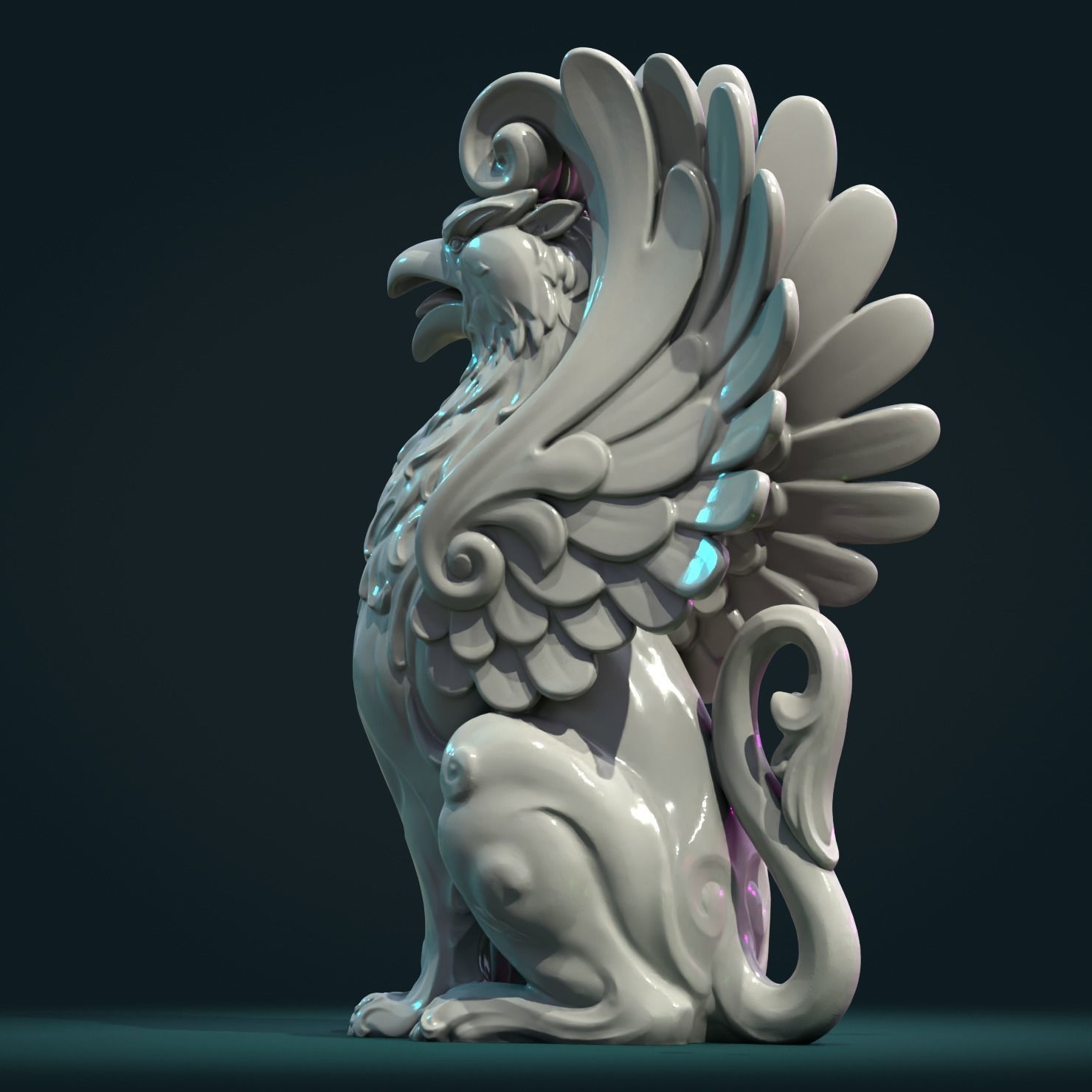Griffon griffin 3D model 3D printable | CGTrader