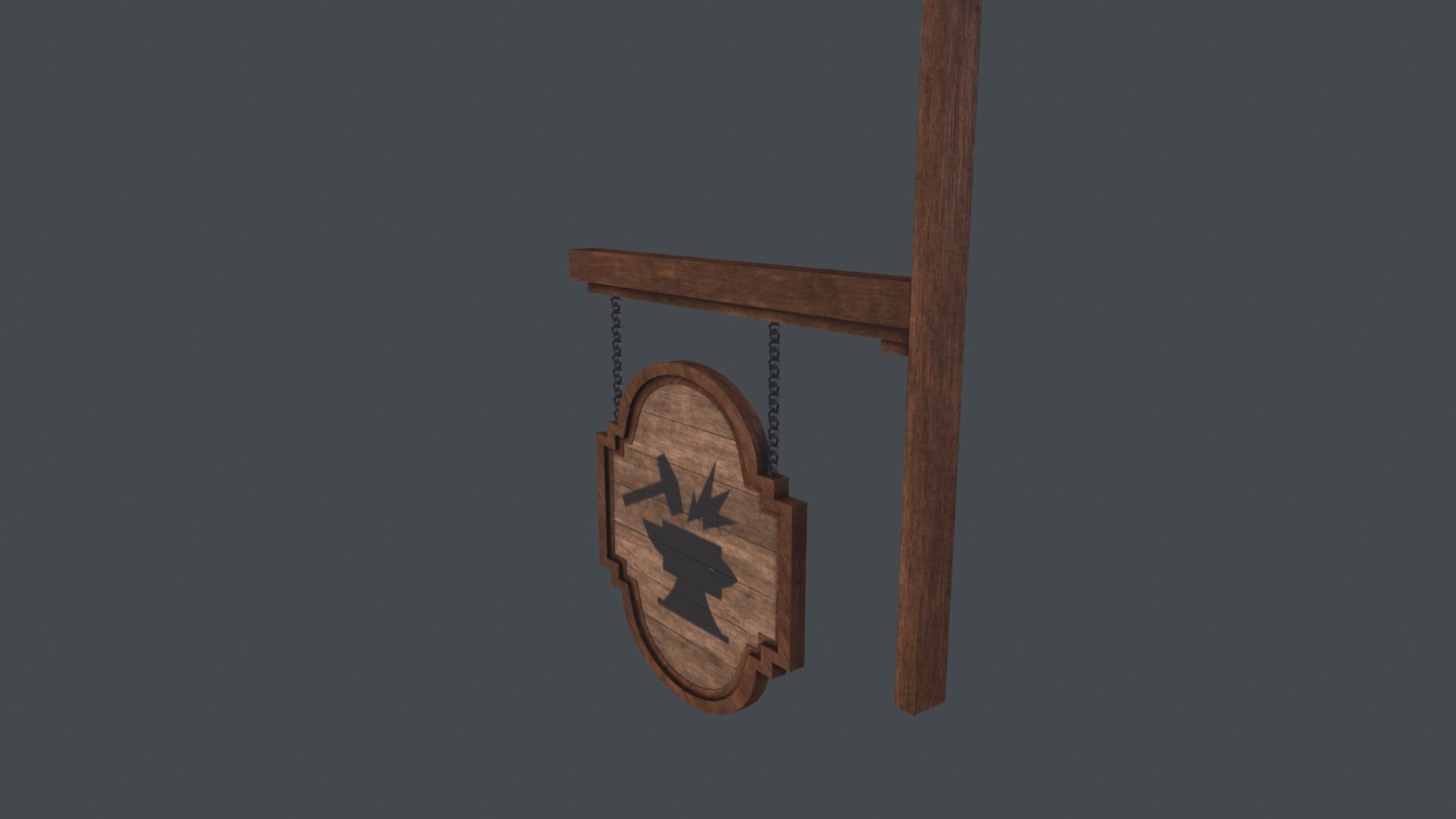 3D model Old blacksmith sign 3D Model VR / AR / low-poly | CGTrader