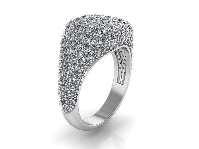 Diamond basket setting ring 2274 3D print model 3D model 3D printable ...