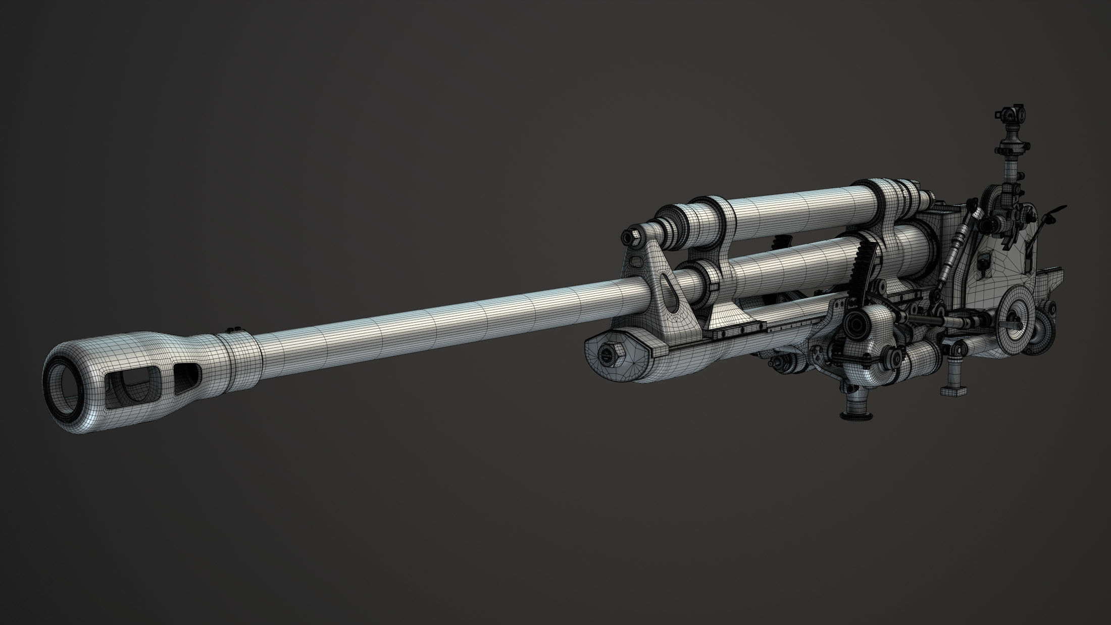 ZiS-3 gun for SU-76 3D model | CGTrader