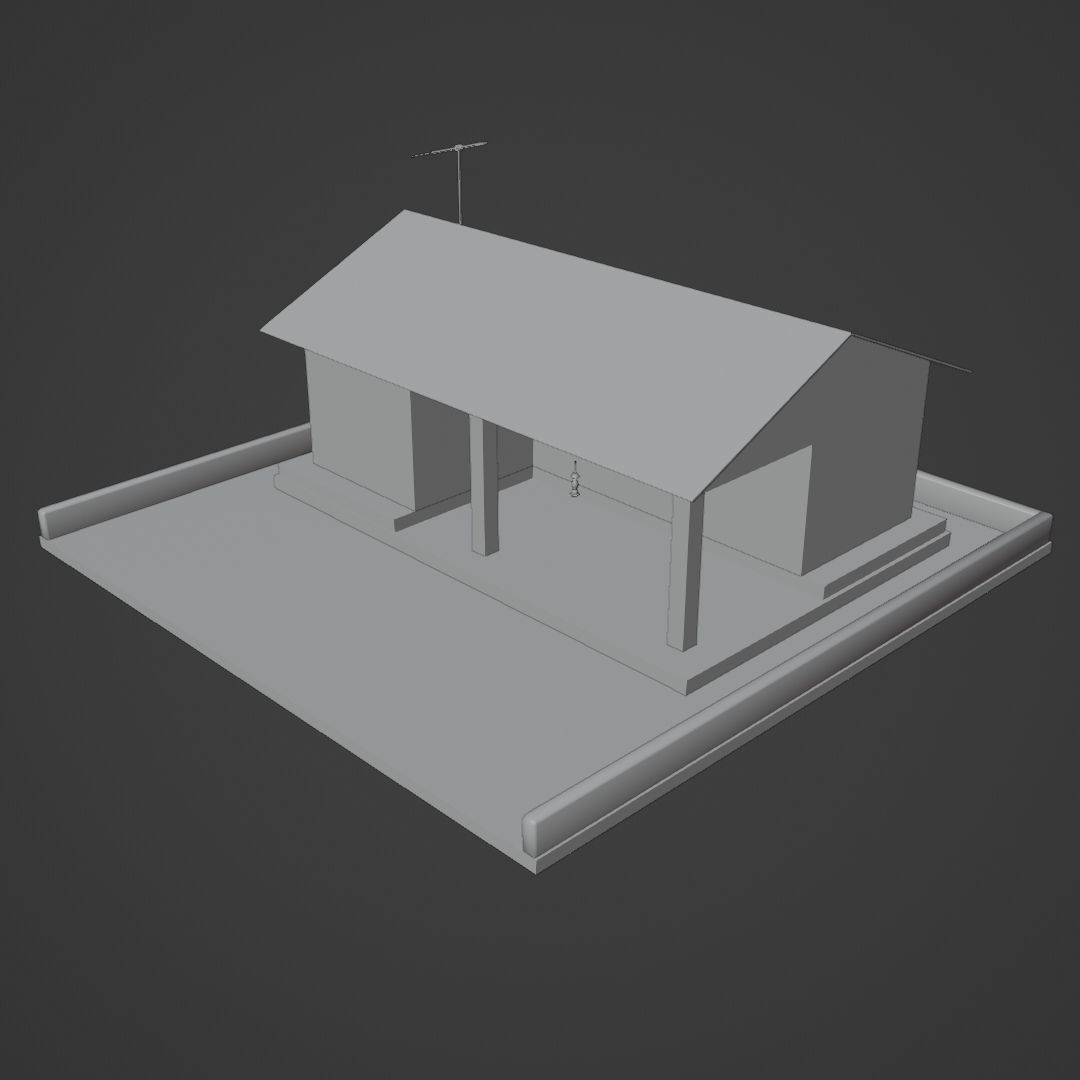 Rural Indian Small House - exteriorOnly free VR / AR / low-poly 3D ...