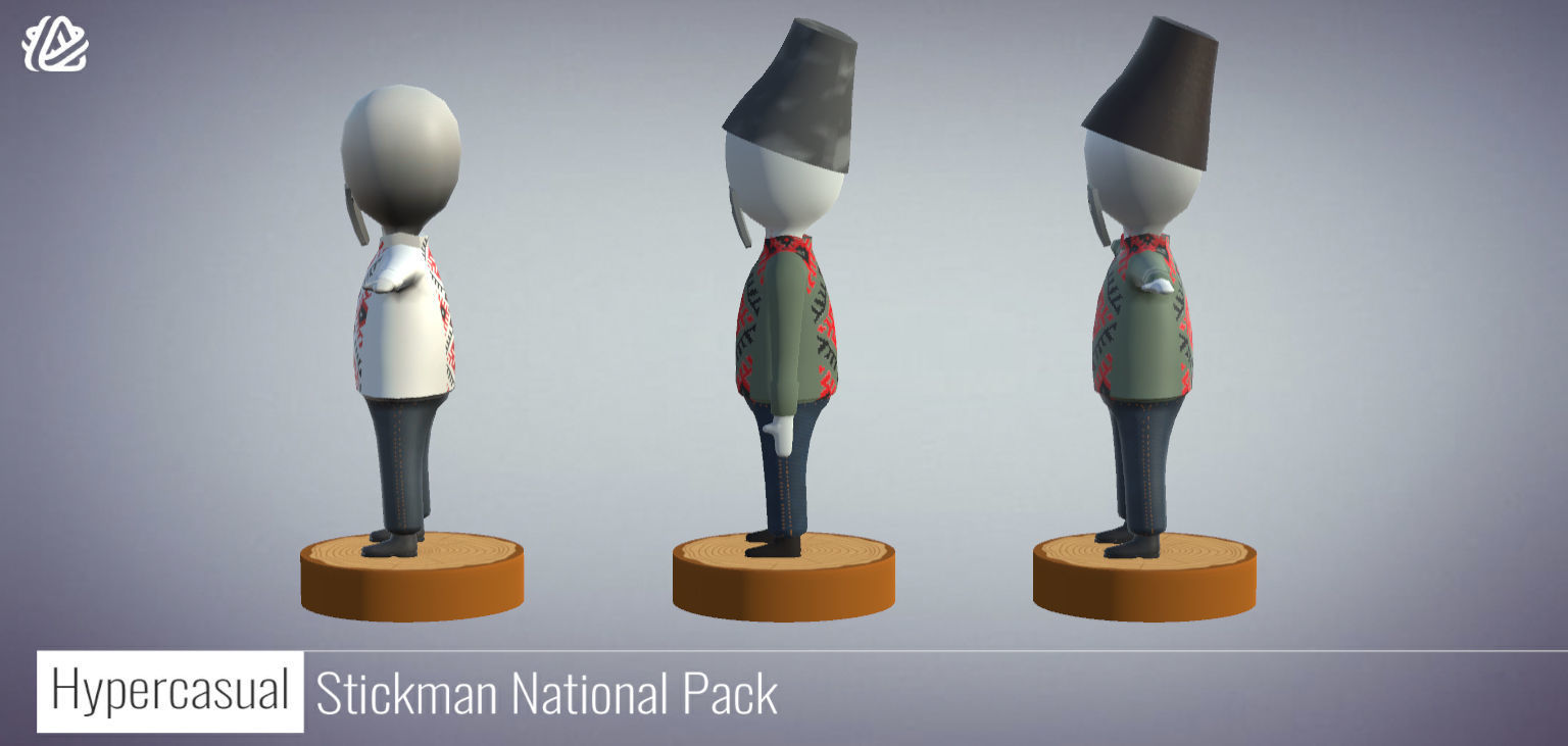 3D model National Stickman 3D Pack - Characters VR / AR / low-poly ...