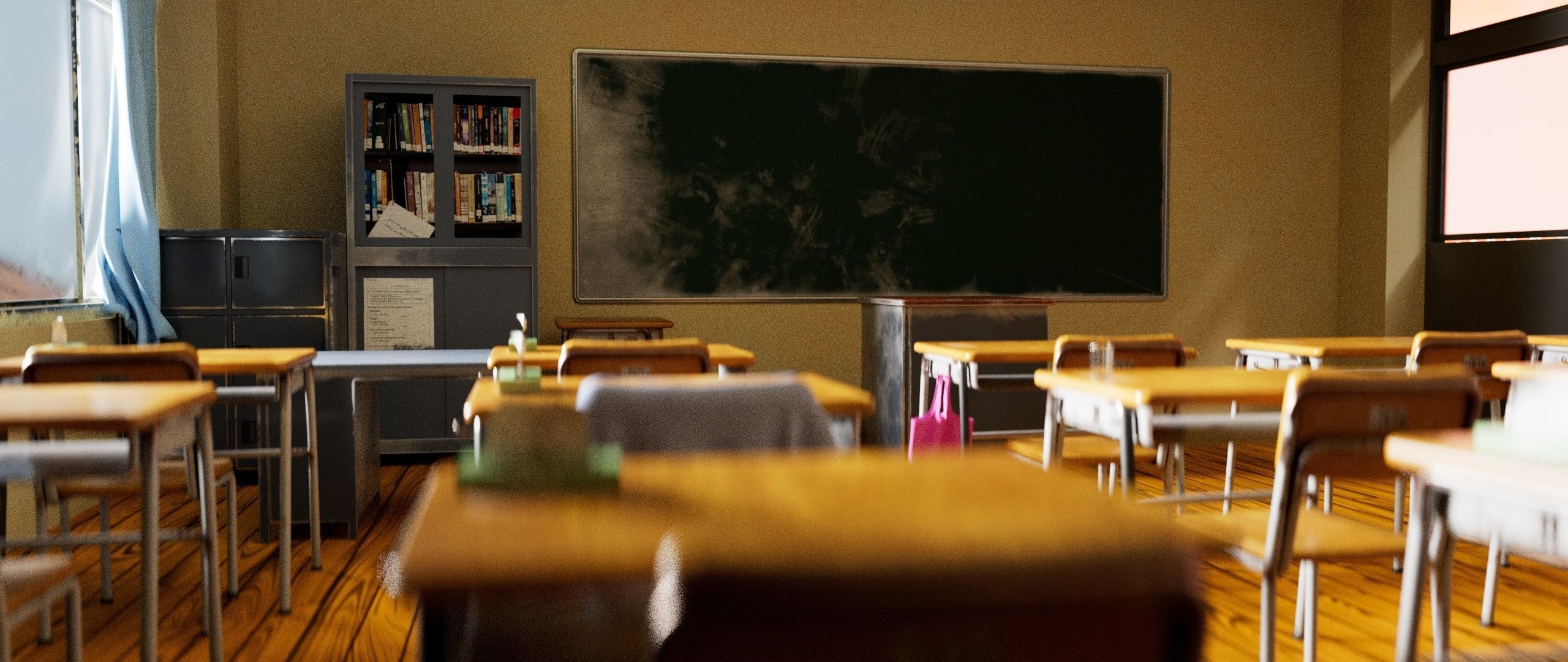 Japan Class Room 3D model 3D model | CGTrader