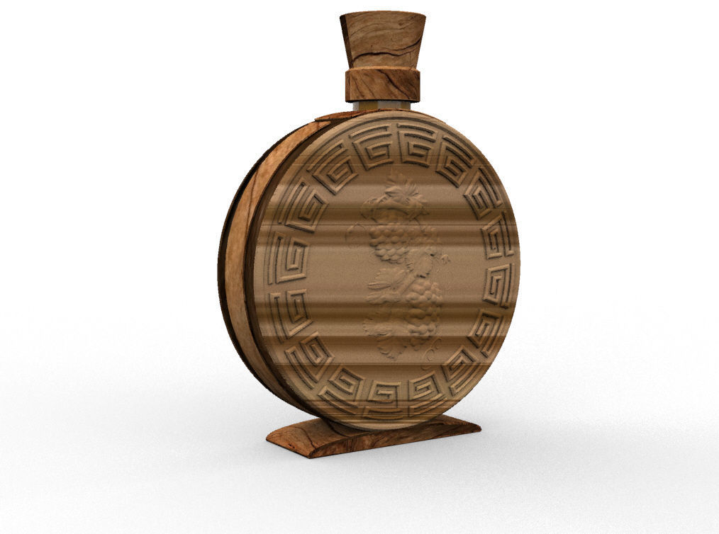 Wooden Flask 3D model | CGTrader