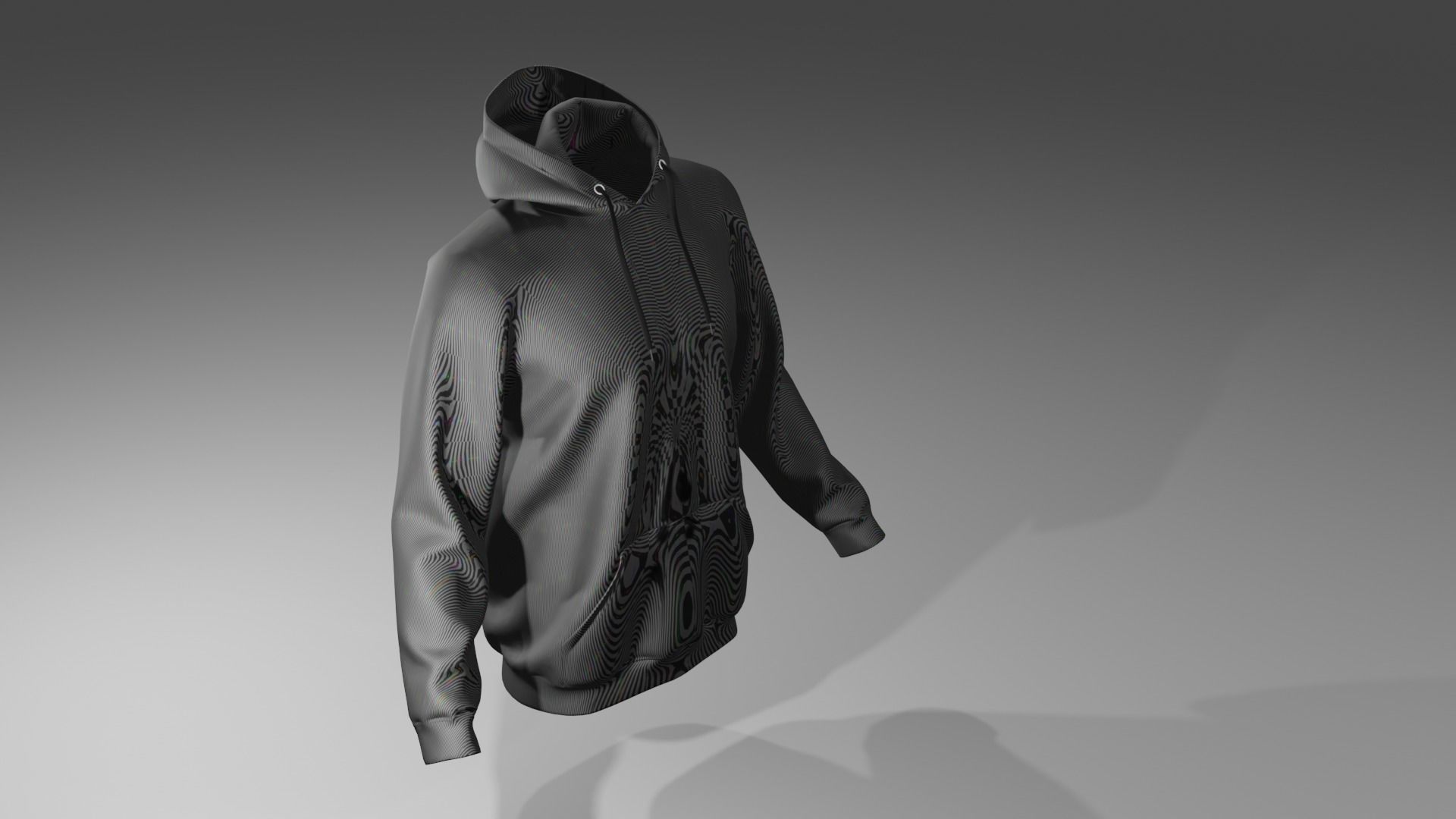 hooded circle pattern design 3D model | CGTrader